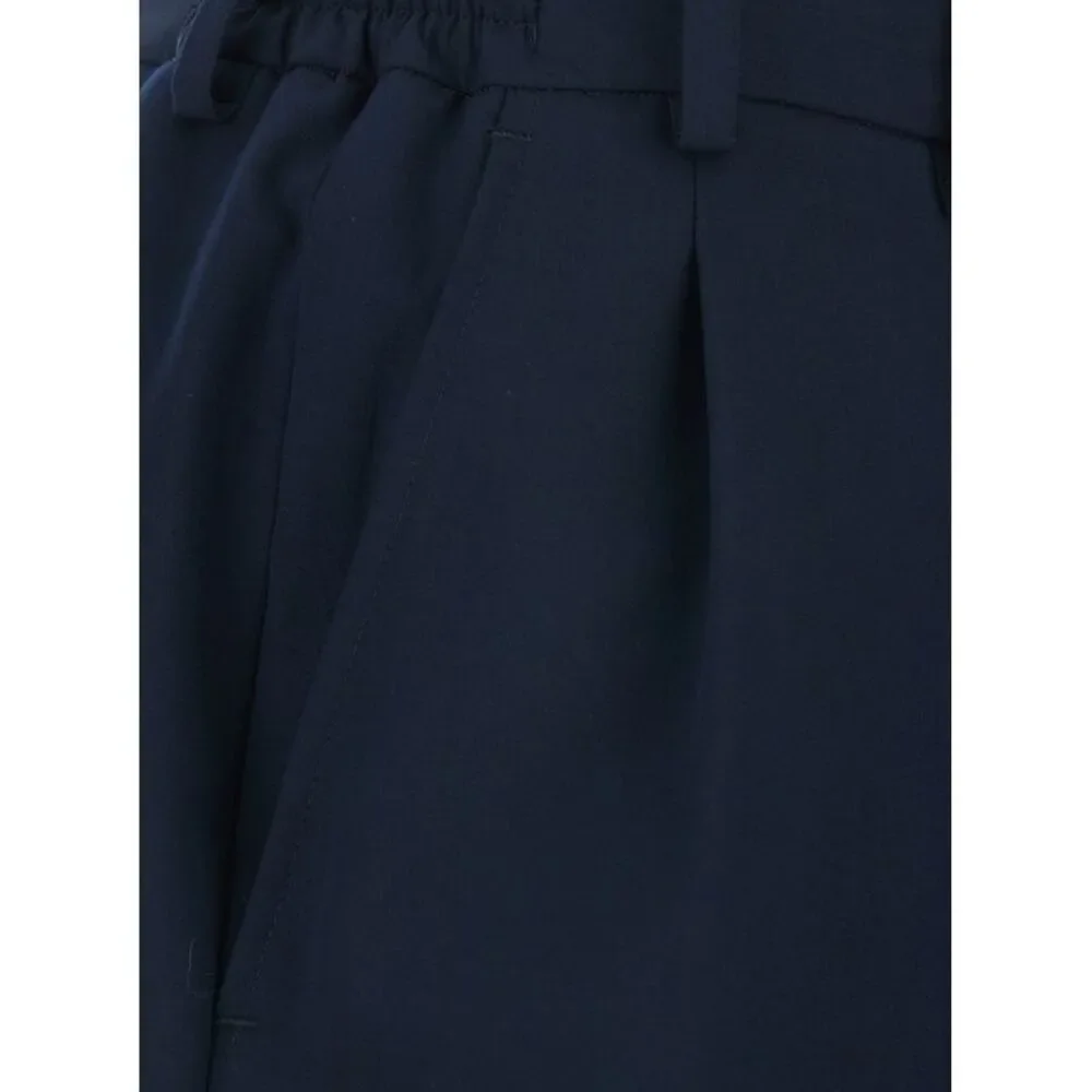 LEPLAIN | Pants | Leplain Men Blue Pants With Front Pleats And Belt ...